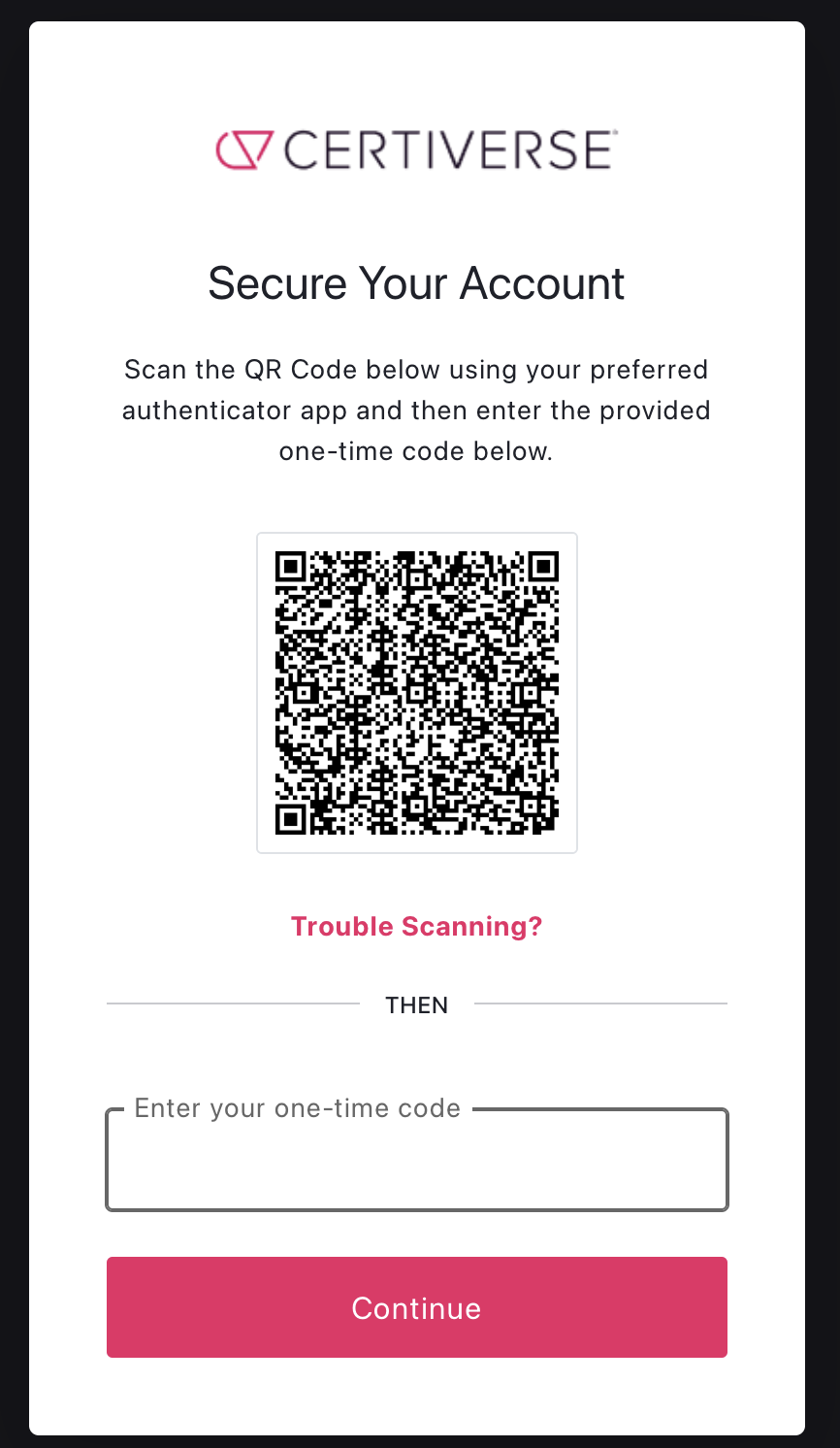 Sign Up/Log In to Certiverse